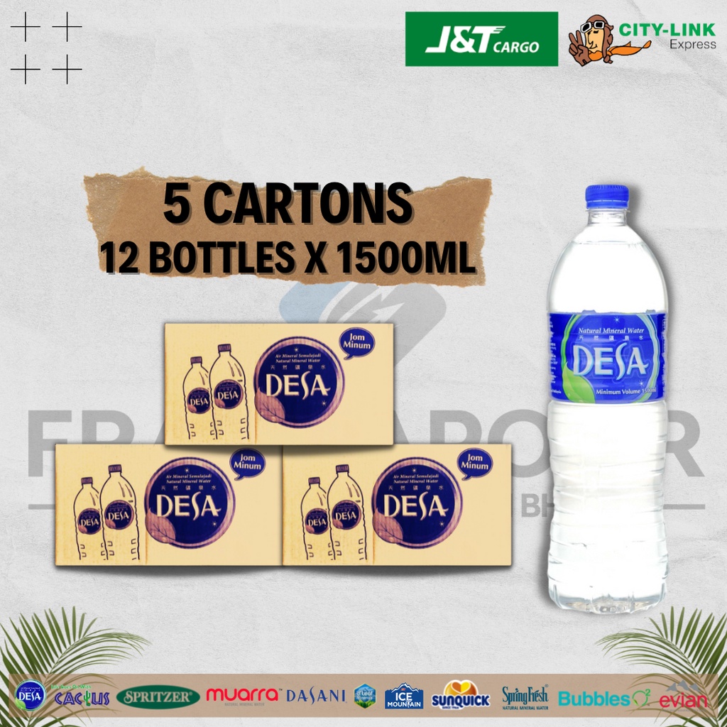 Desa Mineral Water 5 carton (60 x 1500ml) with FAST COURIER SERVICE to ...