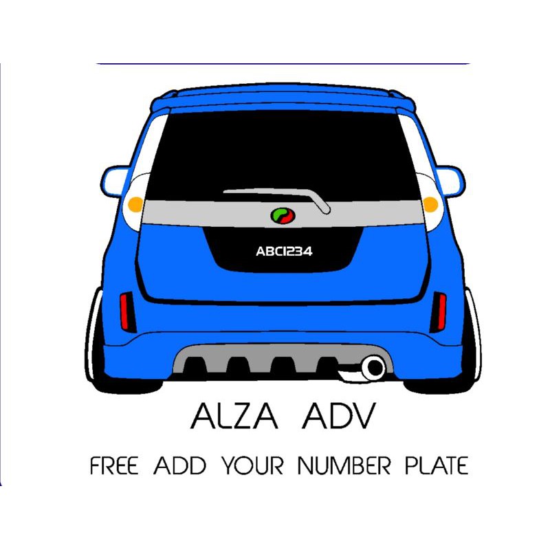 STICKER KERETA. STICKER KERETA PERODUA ALZA ADVANCE | Shopee Malaysia