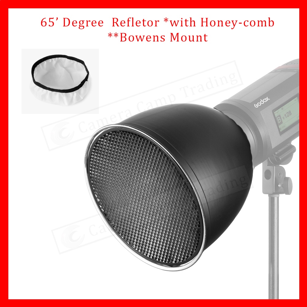 Big SIZE 65° Reflector with Honeycomb and Diffuser Cloth (Bowens Mount ...