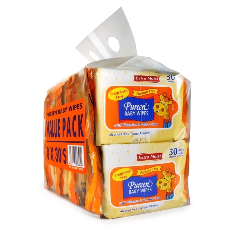 Pureen Baby Wipes 30's x 4pack/8 pack/16pack | Shopee Malaysia