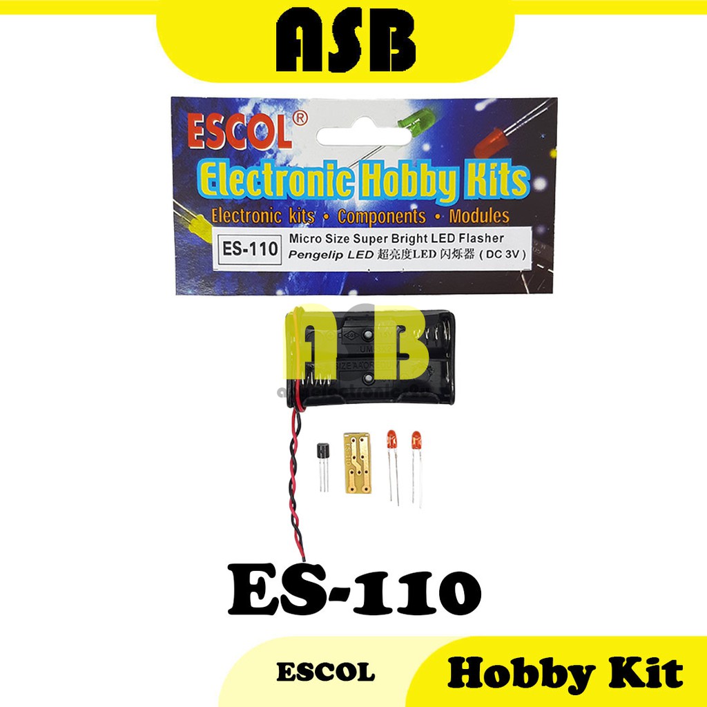 (1pc) ESCOL ES-110 Micro Size Super Bright LED Flasher ( DC 3V ...