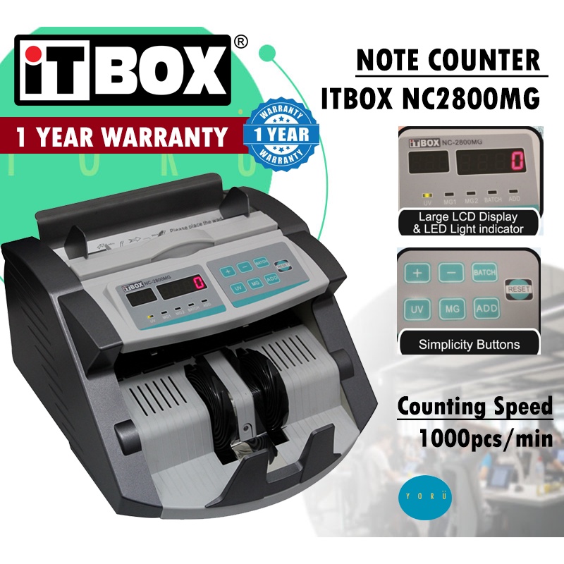 iTBOX Note Counter Machine NC-2800MG | Money Cash Counter Machine ...