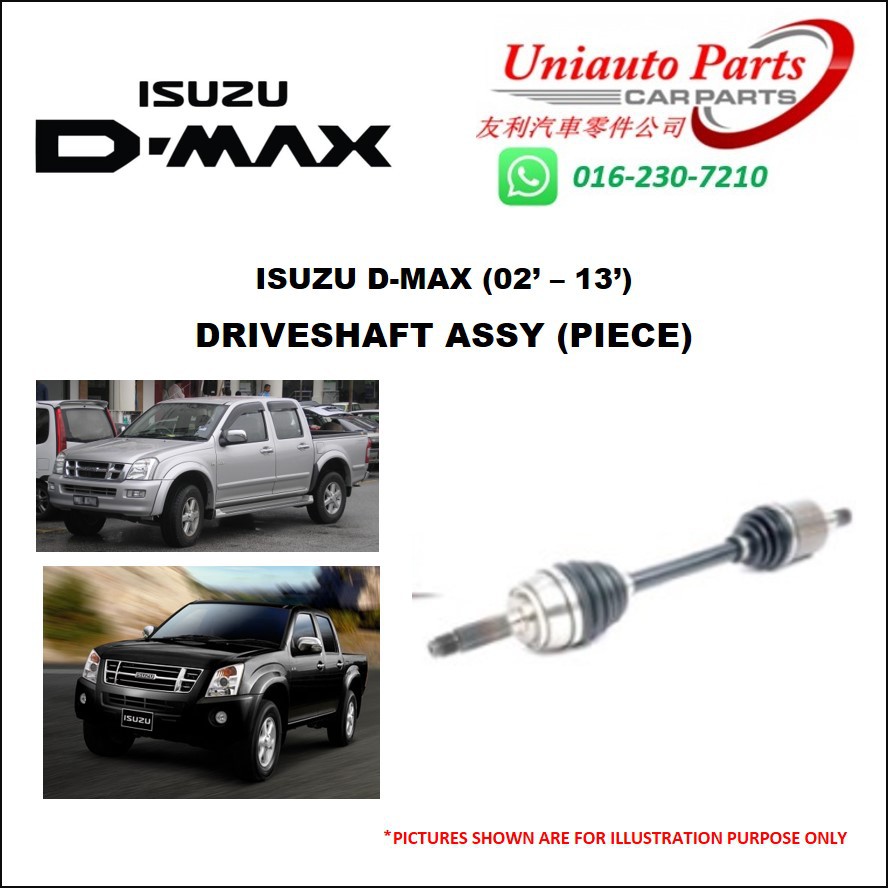 ISUZU DMAX (02' - 13') DRIVESHAFT ASSY (PIECE) | Shopee Malaysia
