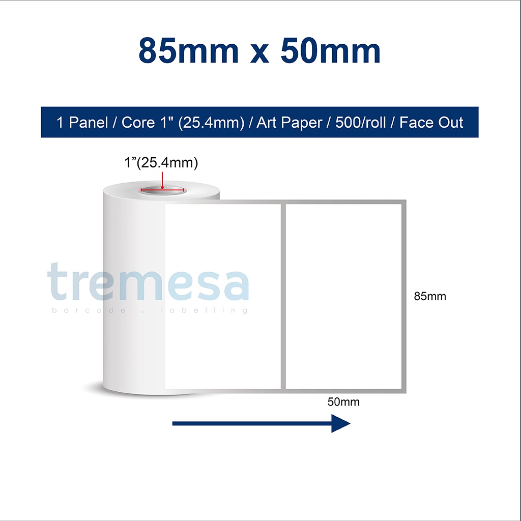 Barcode Label Art Paper 25x25 30x32 35x15 35x25 40x30 50x30 85x50 ...
