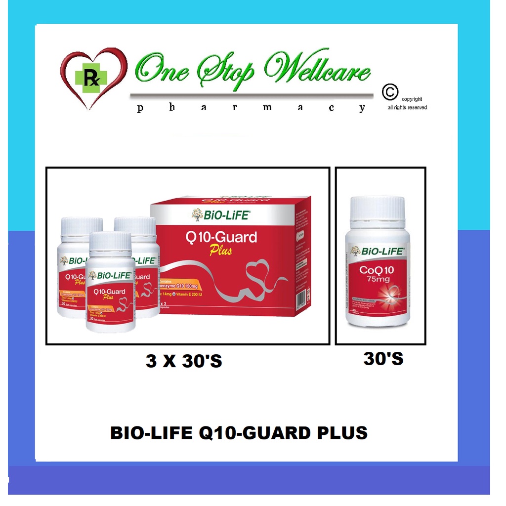 BIO-LIFE Q10-GUARD PLUS 30'S / 3 X 30'S (EXP: 09/2025) | Shopee Malaysia