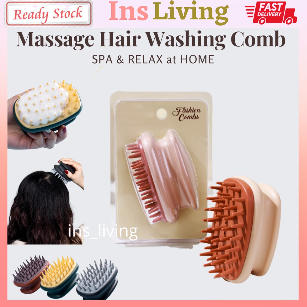 High Quality Silicone Head Shampoo Scalp Massage Brush Hair Washing ...