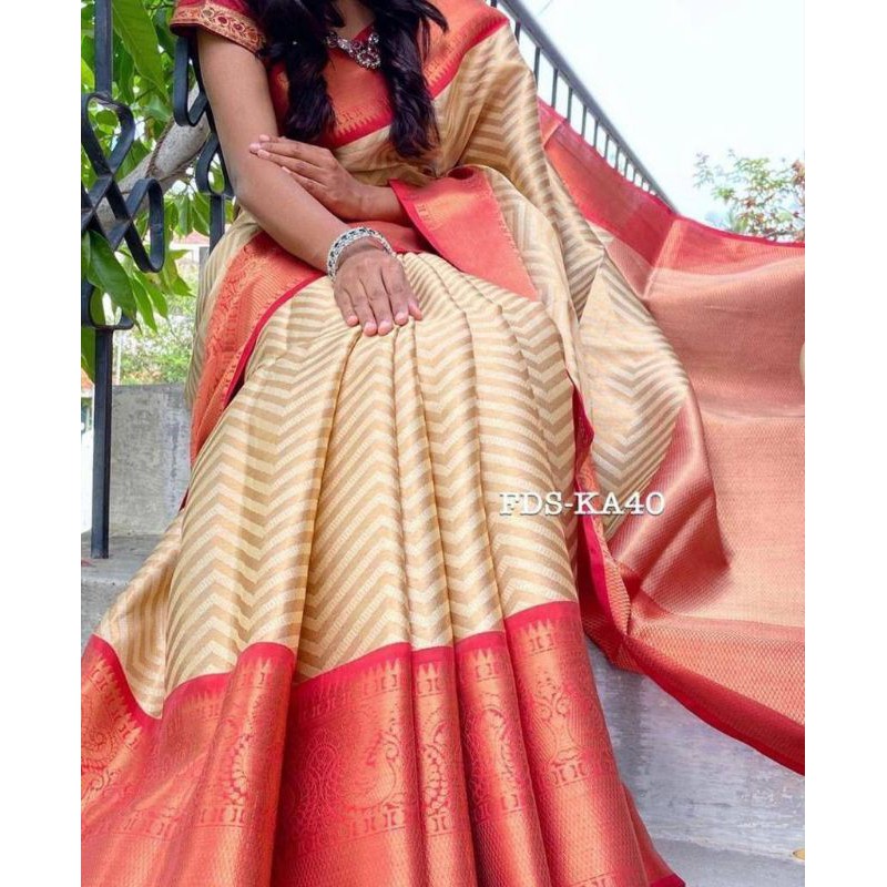 🙋🙋🙋🙋🙋🙋LOVING BEAUTIFUL ZIGZAG WITH LOVING WEAVING PICKOK KANJIWARAM ...