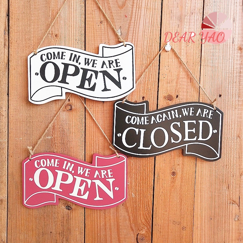 Signboard Open Close Sign Indoor Sign Decorative Doorplate Creative ...
