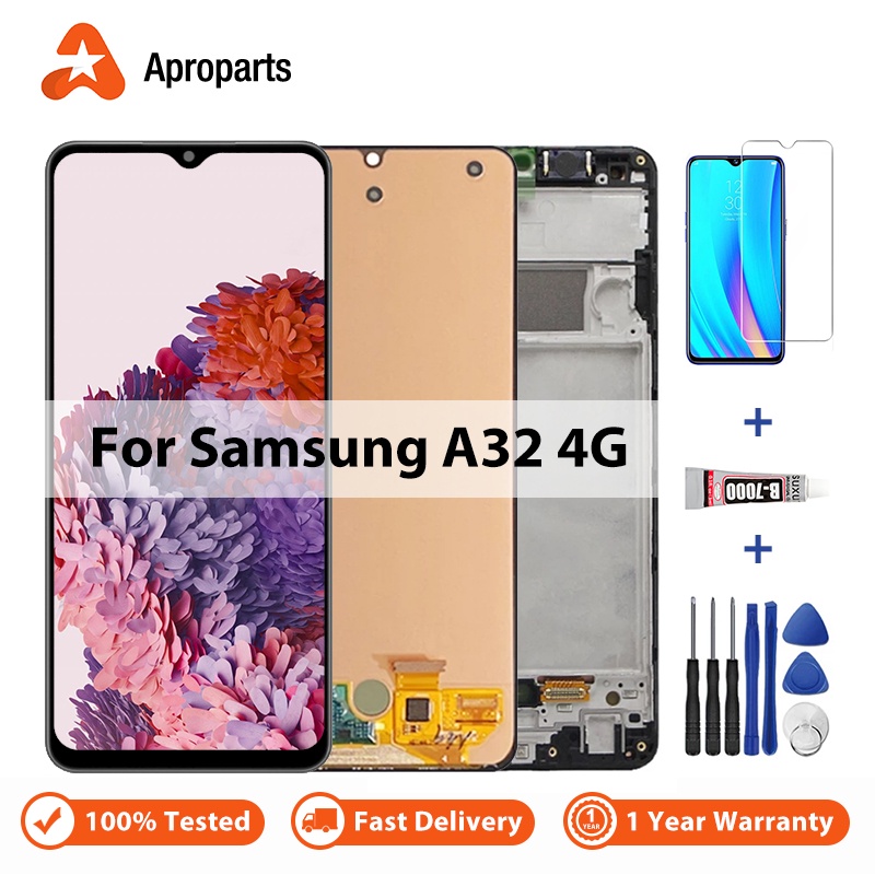 Display For Samsung Galaxy A32 4G A325 SM-A325F/DS LCD Touch Screen Digitizer Assembly ...