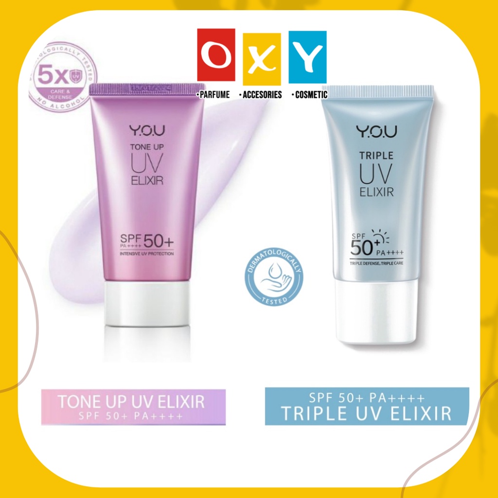 You Sunscreen Triple UV Elixir SPF 50+ PA+++++++ [UVA UVB Blue Light ...