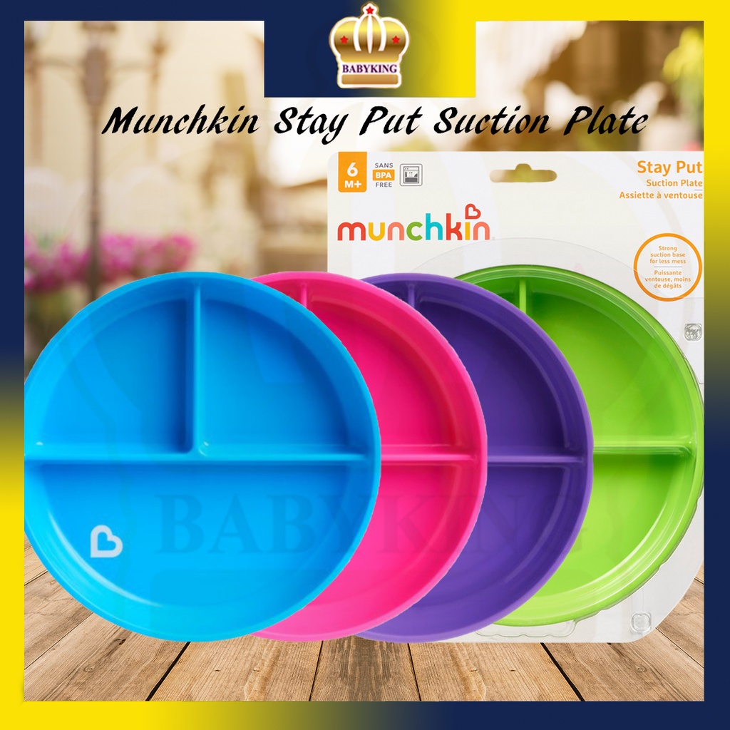 Original Munchkin Stay Put Suction Baby Divide Divided Plate Plates (6m ...