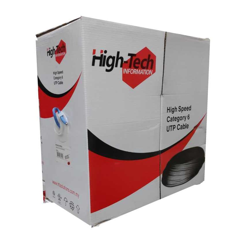 HTI CAT5E / CAT6 4PAIRS UTP CABLE 305METER / 1000 FEET FULL SOLID ...