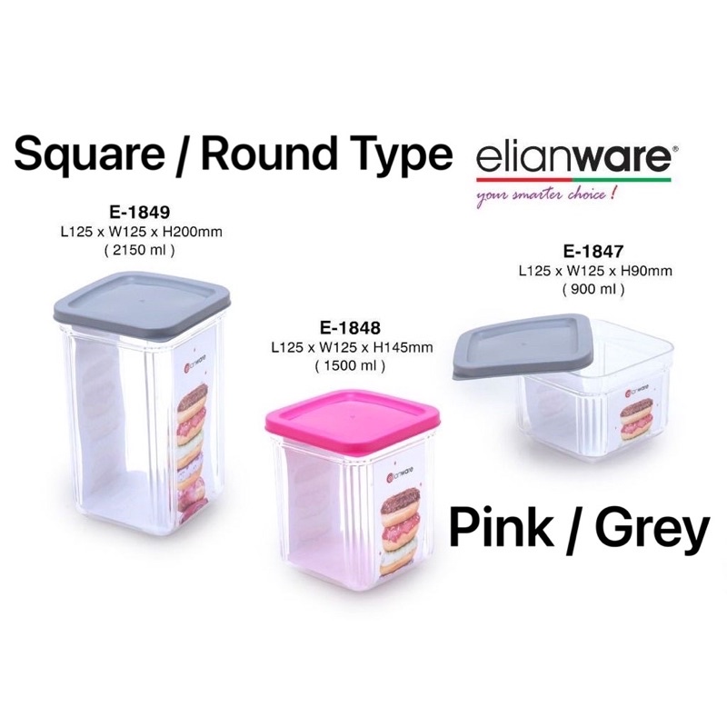 ELIANWARE AirTight Multipurpose Food Container Tupperware / Bekas ...