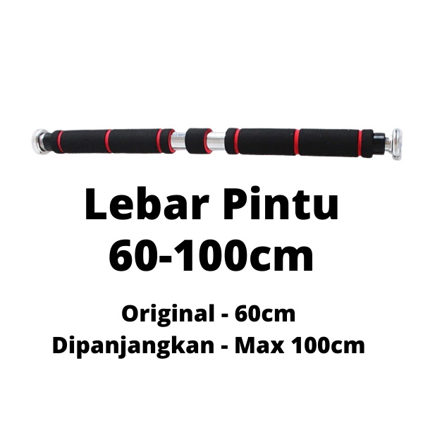 HHH Palang Besi Workout Pole Pull Up Bar Lock Door Small Grip Tiang ...