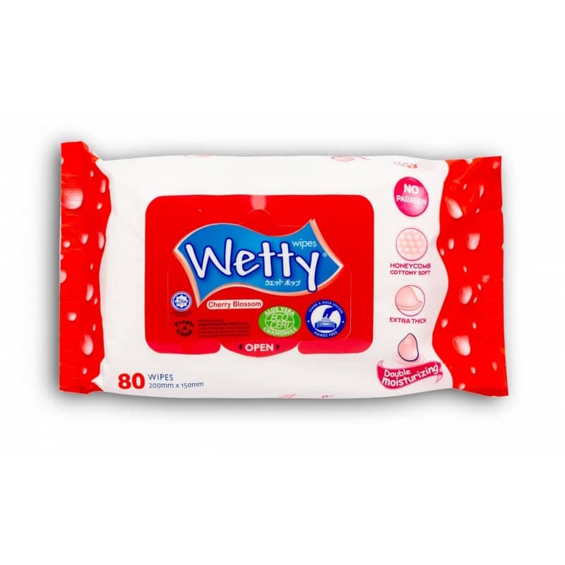 Wetty Wet Tissue Wet Wipes (1 Pack x 80's) | Shopee Malaysia