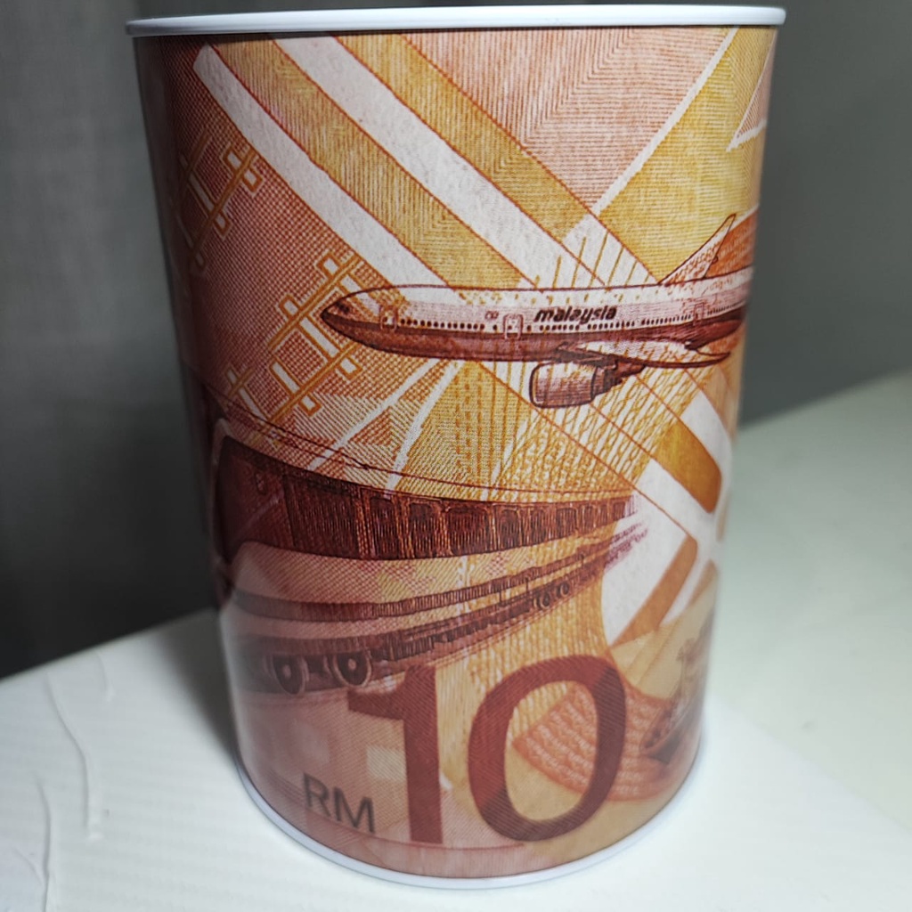 14 x 11cm Tabung Duit Syiling atau Duit Kertas Money Coin Tin Kid Adult ...