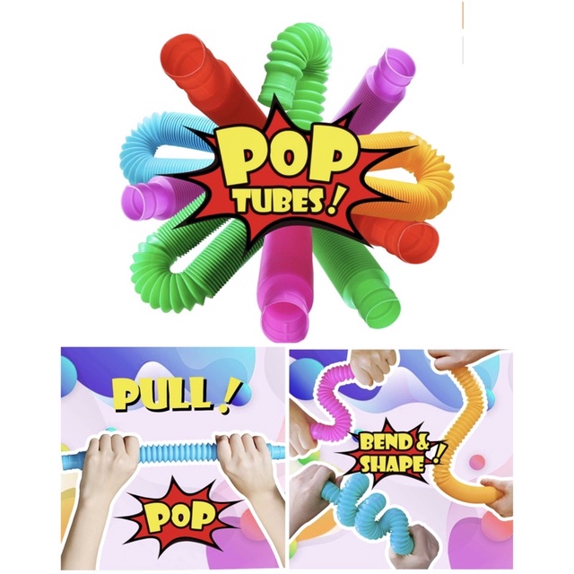 Pop Tubes Fidget Toy Autism Toys Sensory Stretch Tubes Creative ...