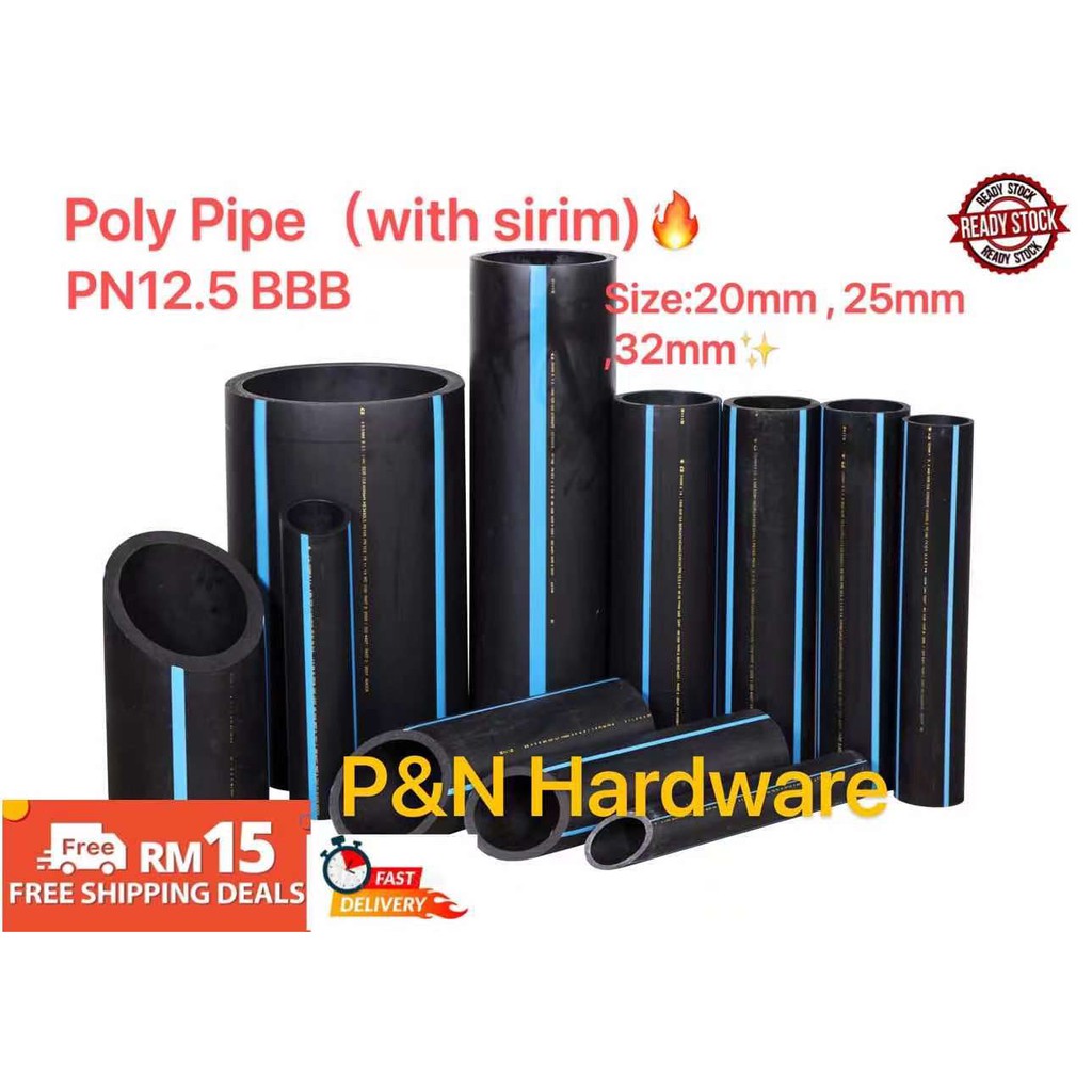Polypipe (BBB Sirim)(With Sirim) High Quality PN16 PE100 20mm, 25mm ...