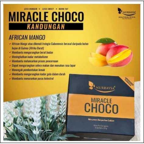 🔥HQ ORIGINAL🔥 Miracle Slim Choco Nurraysa Coco (6 SACHETS) | Shopee ...