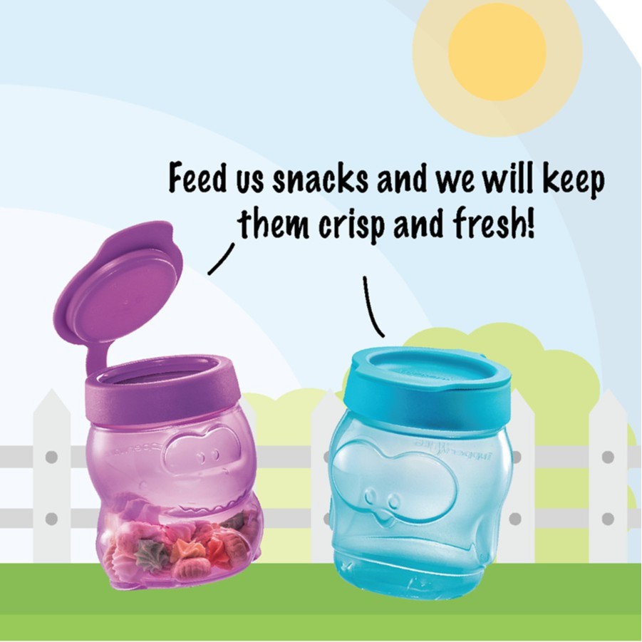 [[Ready Stock]] Tupperware Dino and Penguin Snack Cups (1) 330ml ...