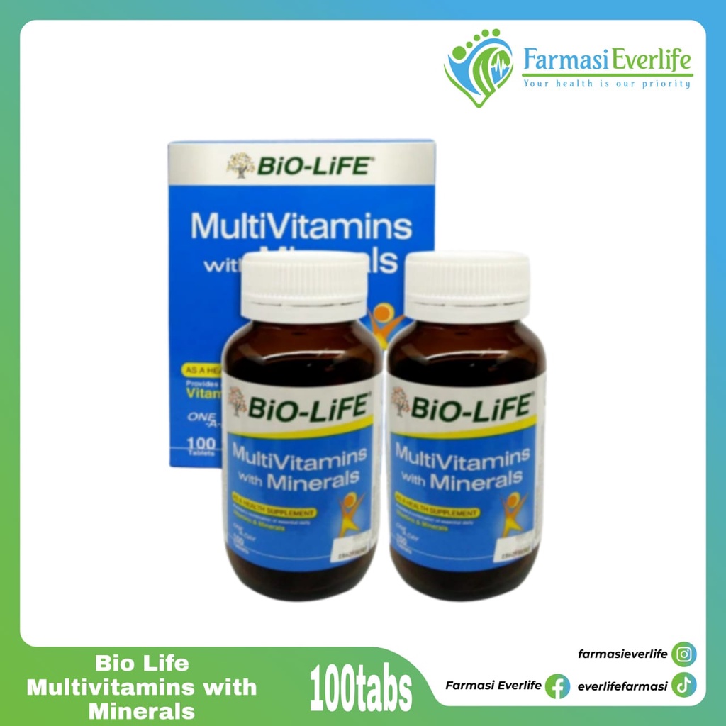 Bio Life Multivitamin With Mineral 100s | Shopee Malaysia