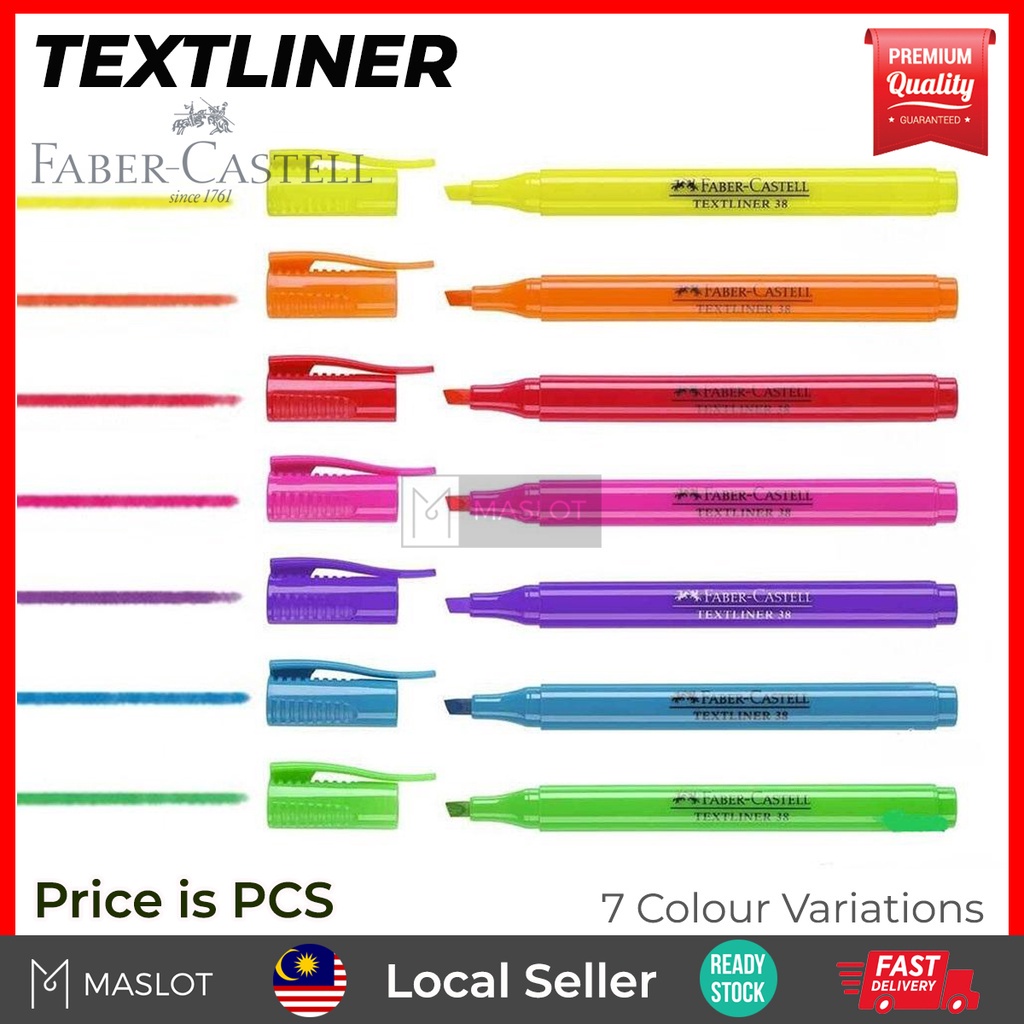 Faber Castell Textliner 38 Highlighter Pen - (1'pc) Fluorescent ...