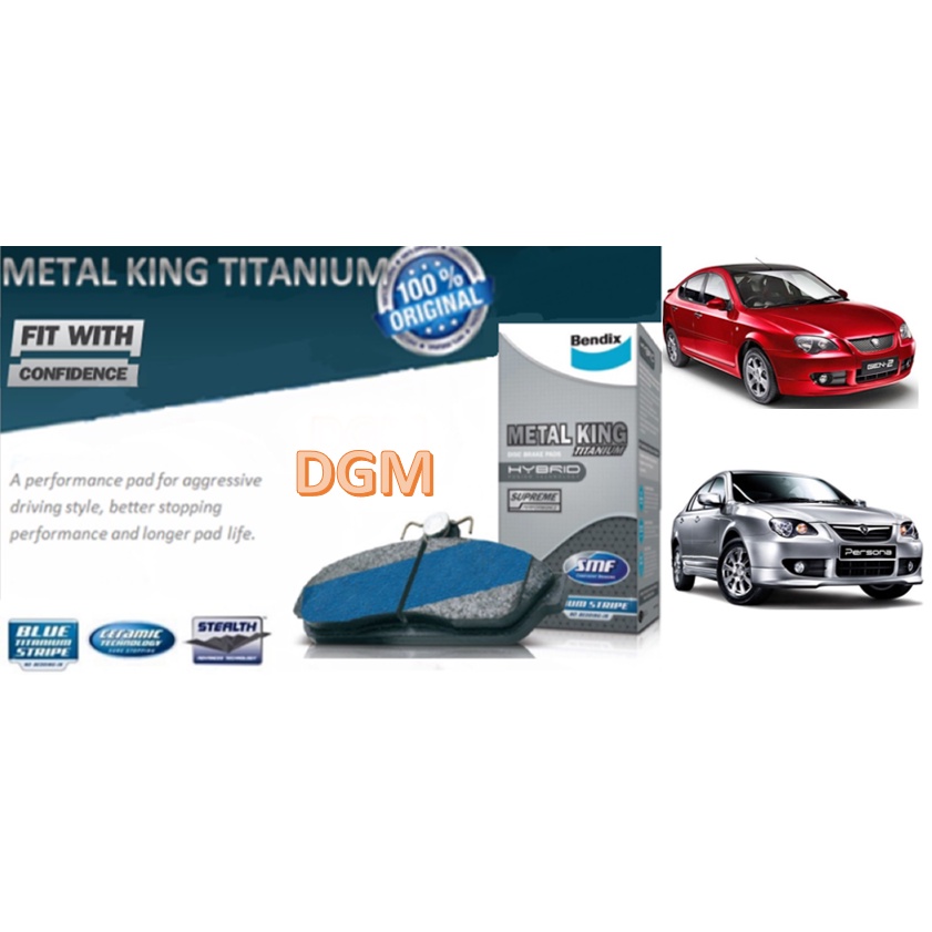 Bendix Metal King Brake Pad Rear (DB1713MKT) - Proton Gen 2 Persona ...