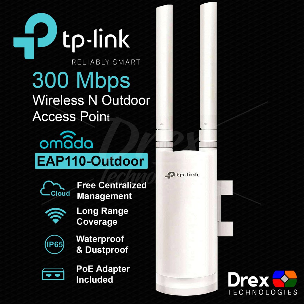 TP-LINK EAP110 Outdoor 300Mbps Wireless N Outdoor Access Point | Shopee ...