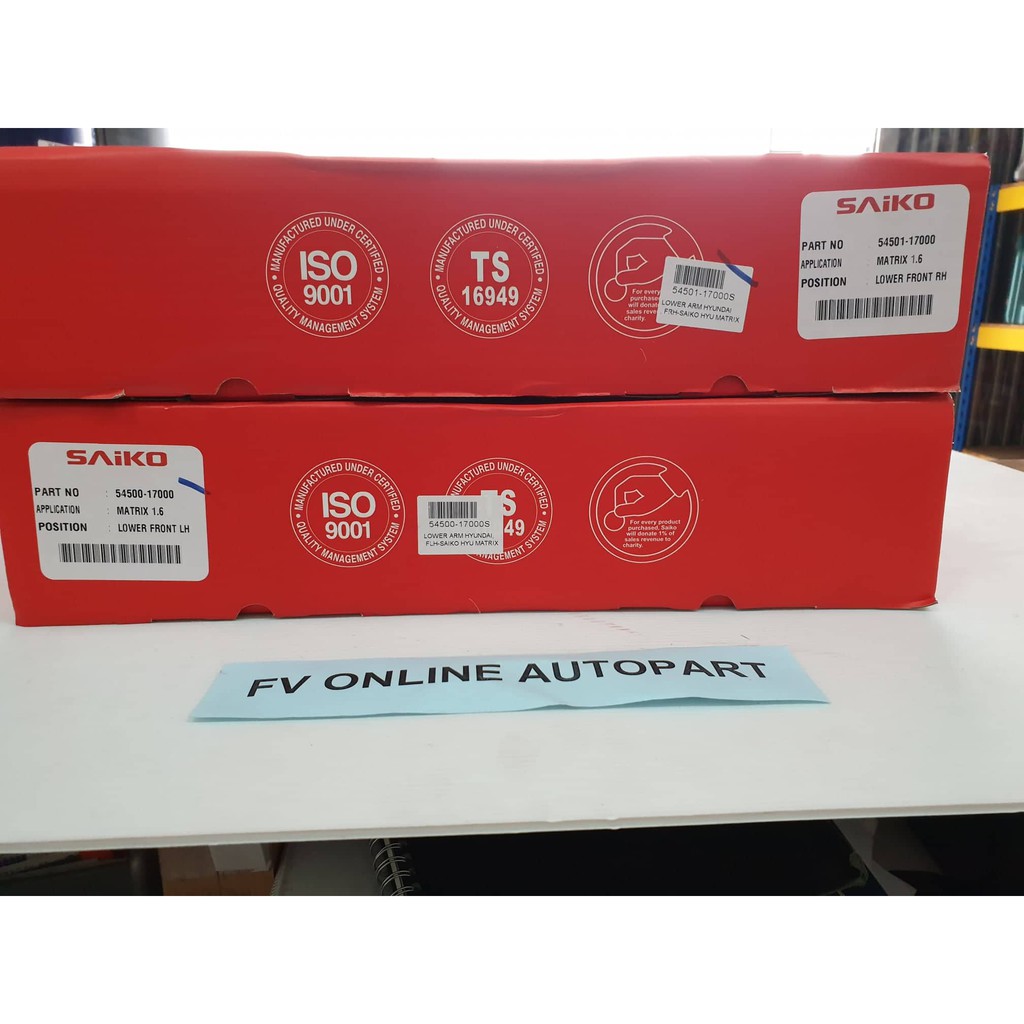 SAIKO - FRONT LOWER ARM HYUNDAI MATRIX (54500-17000S / 54501-17000S ...