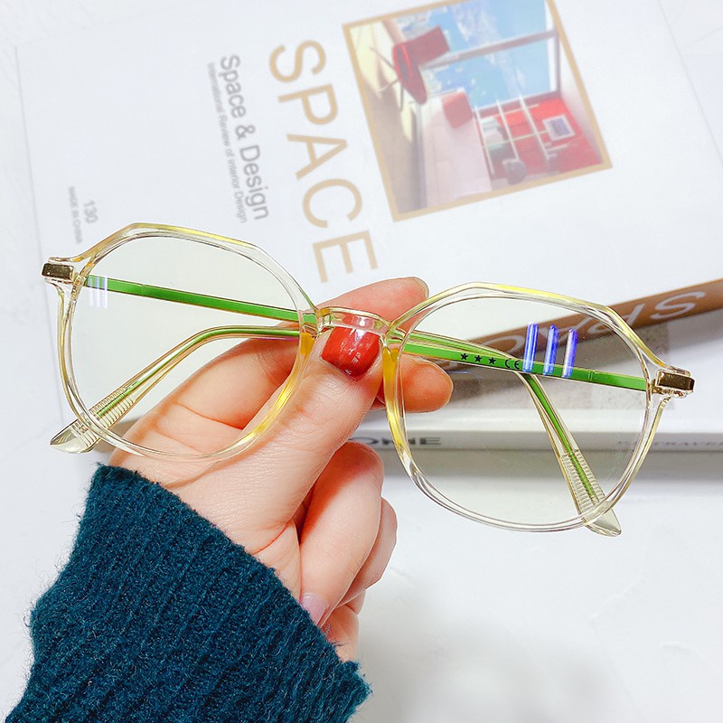 Raya Men/Women Glasses Frame Spectacles Korean oval Frame Transparent ...