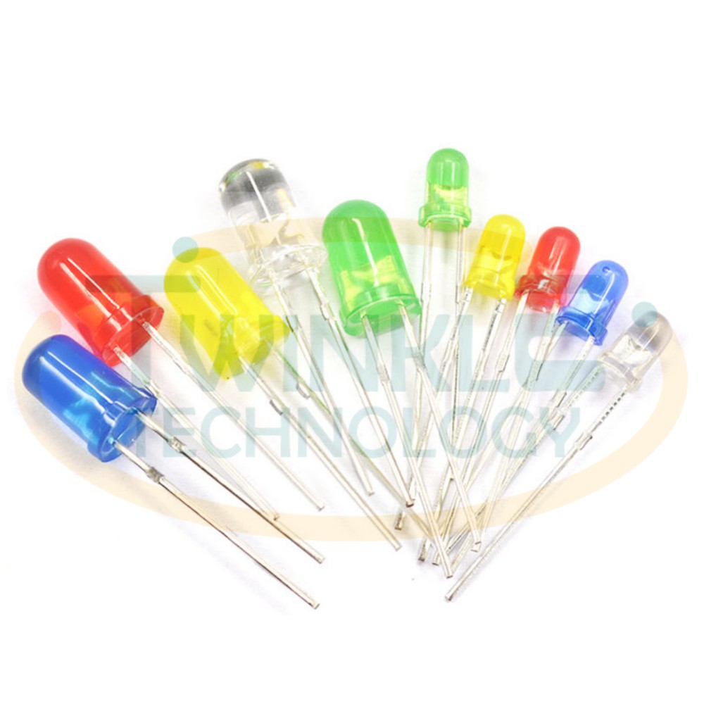 LED 10pcs 5mm Red Green Blue Yellow White Normal PCB | Shopee Malaysia