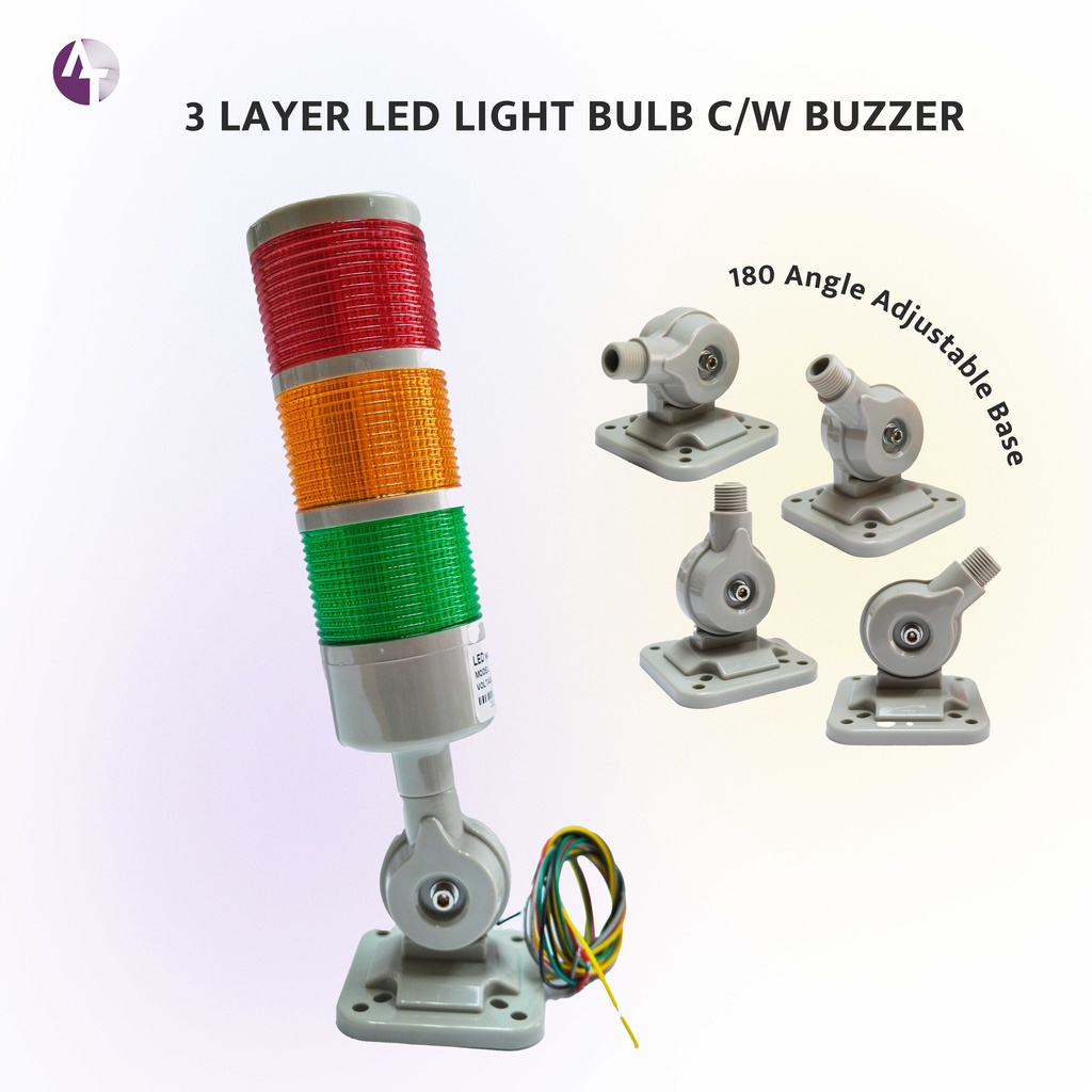 3 Layer LED Tower Light c/w Buzzer 12-24VDC | Shopee Malaysia