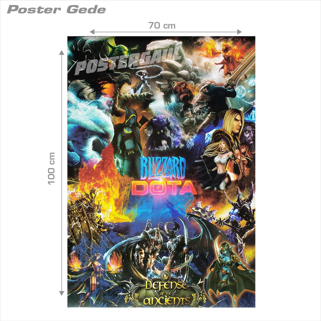 Gede DOTA Poster: DEFENSE OF THE ANCIENTS R06 - size 100 x 70 cm | Shopee Malaysia