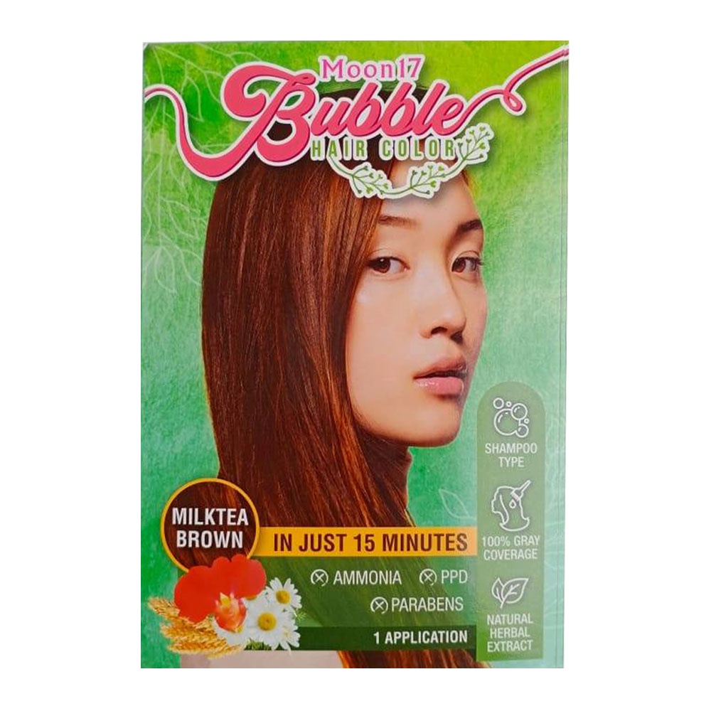 Moon17 Bubble Hair Color - Milk Tea Brown | Herbal Extract Hair Color ...