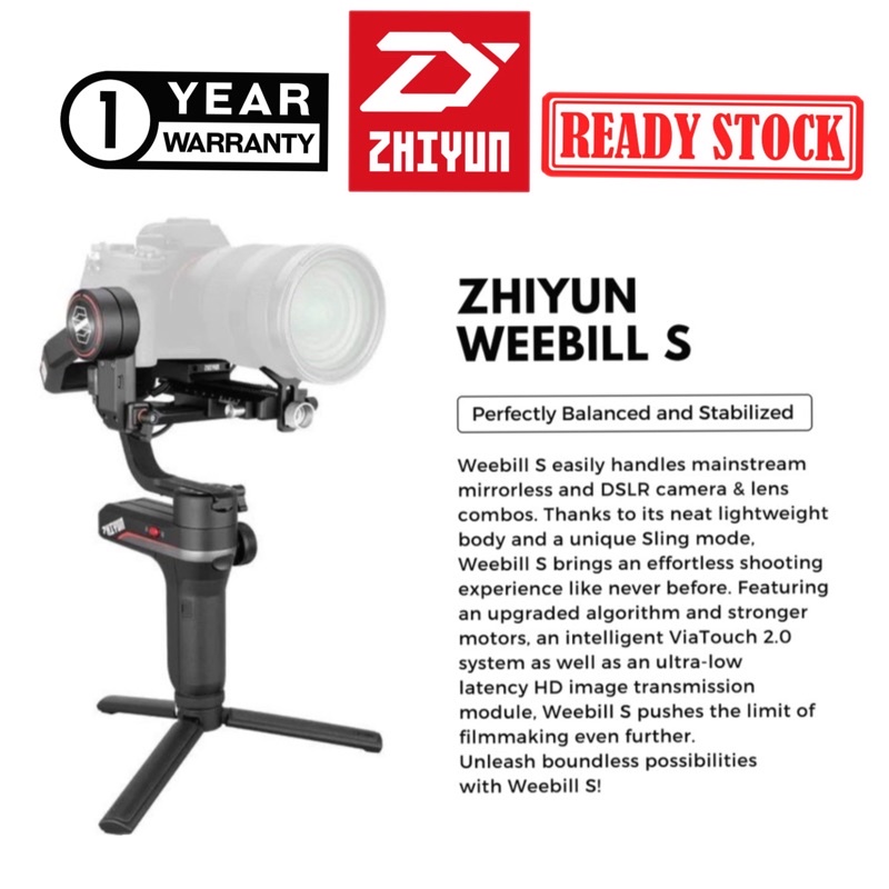 Zhiyun-Tech Weebill S Handheld Gimble stabilizer original (1 years ...