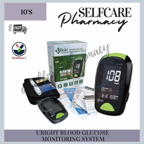 URIGHT BLOOD GLUCOSE MONITORING SYSTEM/URIGHT TEST STRIP 50'S | Shopee ...