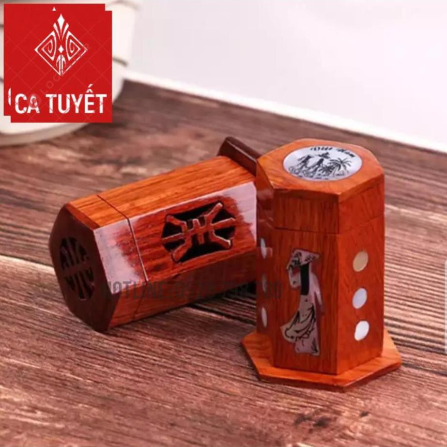 Incense Wood Toothpick Jar inlaid with Mother of Pearl - Vietnamese ...