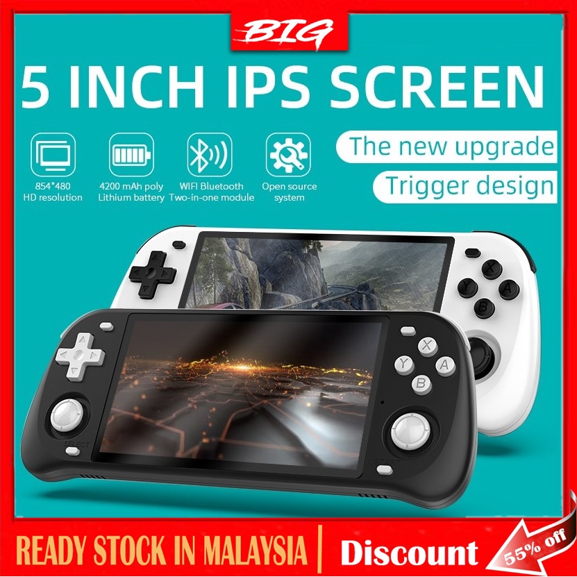 New RGB10 MAX2 Retro Open Source System Handheld Game Consoles RK3326 5 ...