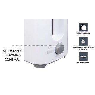 ELBA Toaster ET-G2770(WH) | 2-slice | White | 700W | Shopee Malaysia