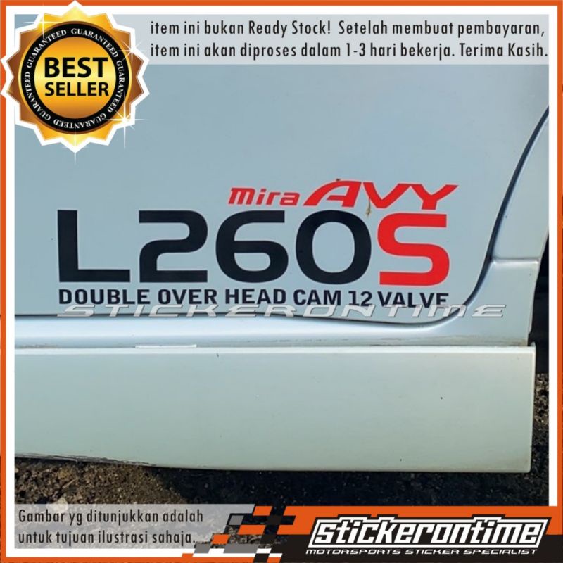 Daihatsu Mira Avy L260S Side Door Car Sticker Set | Shopee Malaysia