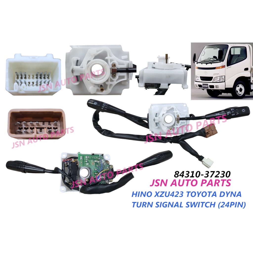 HINO XZU423 TOYOTA DYNA TURN SIGNAL SWITCH 24 PIN 84310-37230 84310 ...