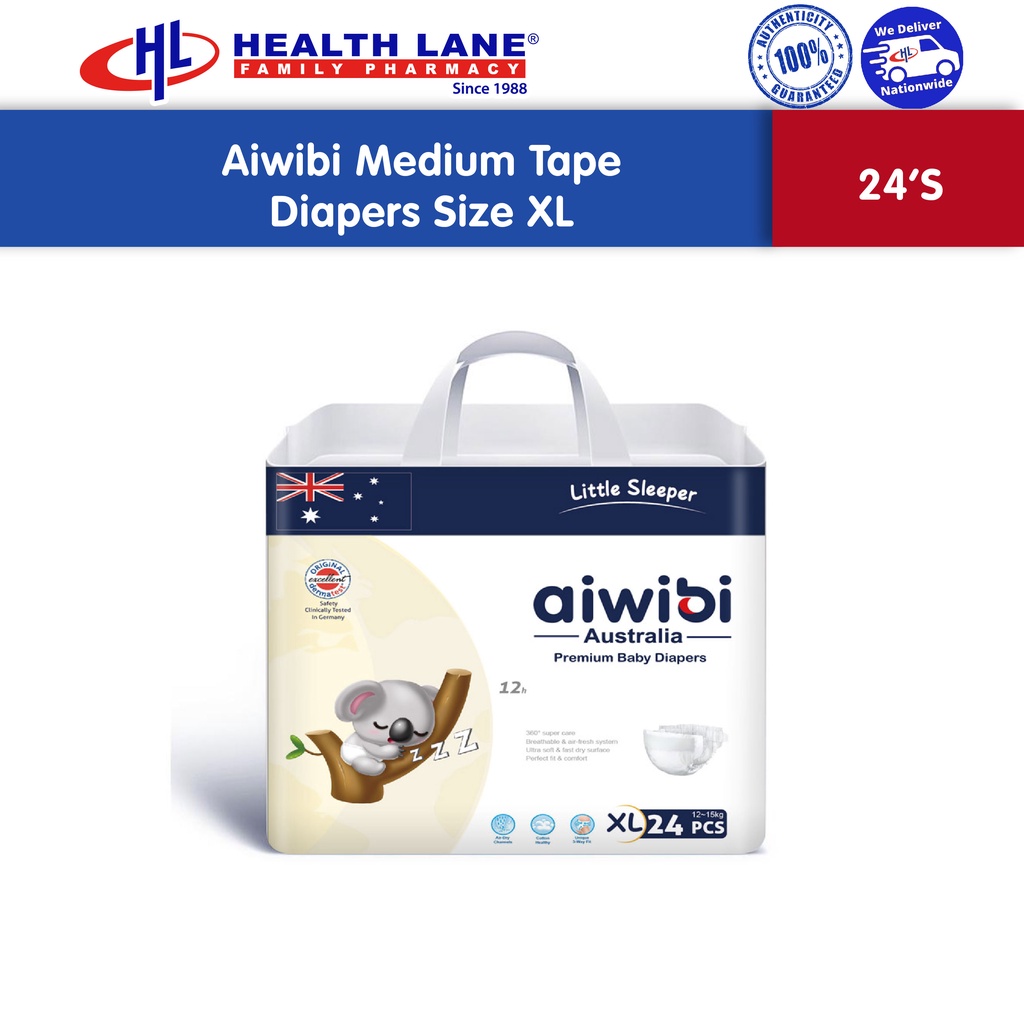 Aiwibi Medium Pack Diapers Tape - Size XL (24's) | Shopee Malaysia