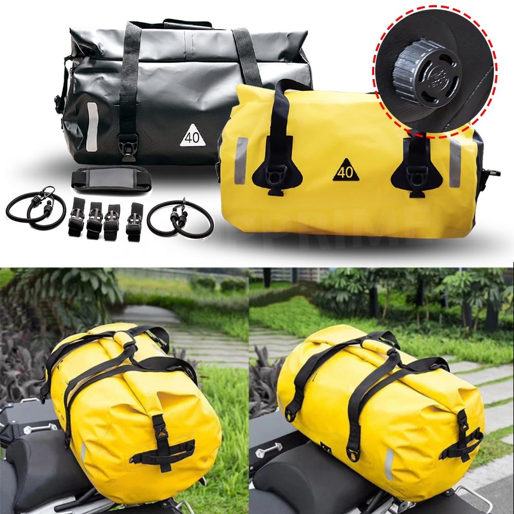 Motorcycle Waterproof Tail Bag Travel Outdoor Dry Luggage Roll Pack Bag ...