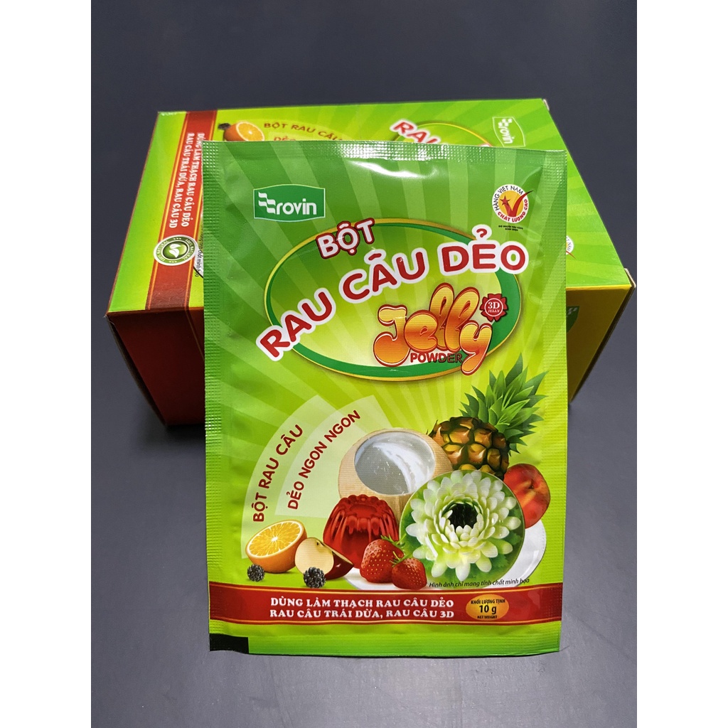 [HALAL] Rovin jelly powder 10g - Bột rau câu dẻo Rovin 10g - Serbuk ...