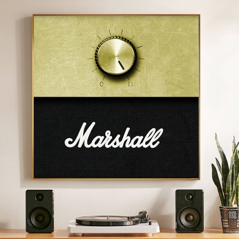 Marshall Amplifier Volume Knob Music Oil Painting on Canvas Posters and ...