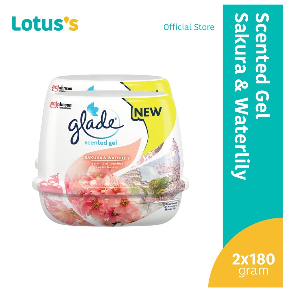 Glade Scented Gel Sakura & Waterlily Twinpack (2x180g) | Shopee Malaysia