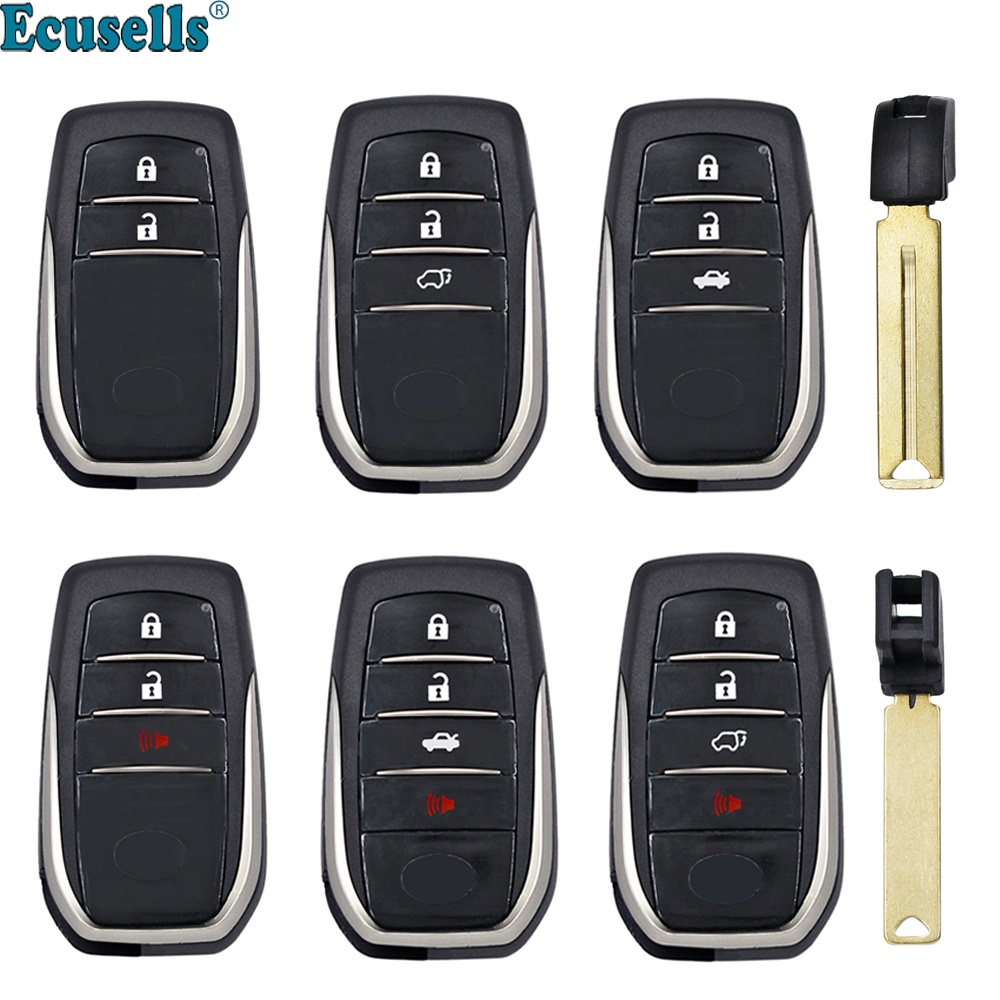 2/3/4 Button Smart Keyless Entry Remote Key Case Shell Fob for Toyota ...
