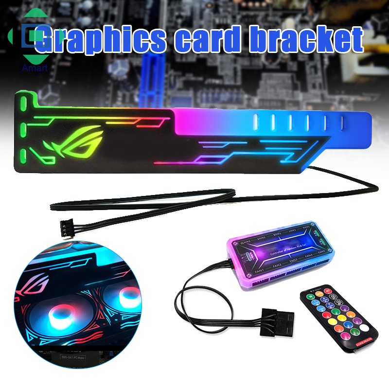 AM LED Acrylic Graphics Card Bracket Use for Brace GPU RGB Sync Light ...