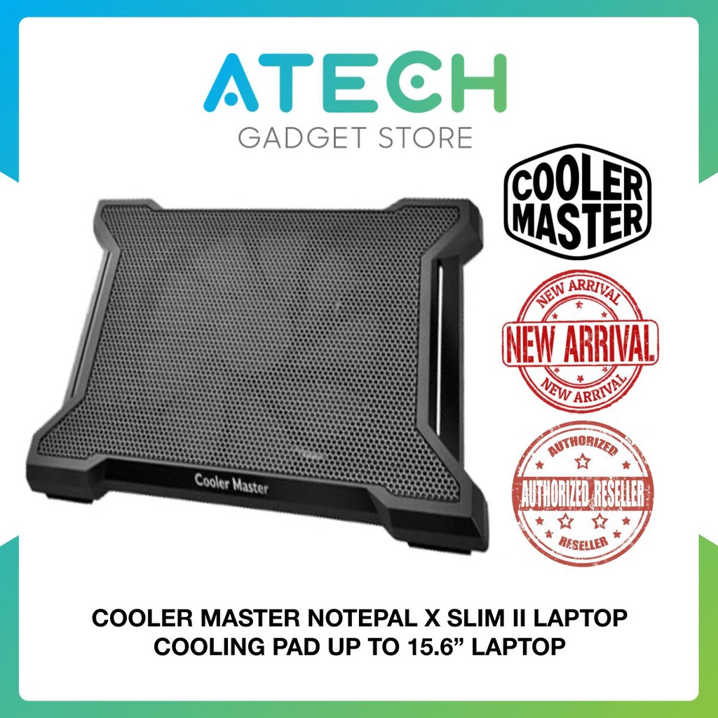 Cooler Master Notepal X Slim II up to 15.6" laptop (Silent 200mm Fan ...