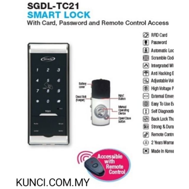 ST GUCHI DIGITAL LOCK (SGDL-TC 21) | Shopee Malaysia